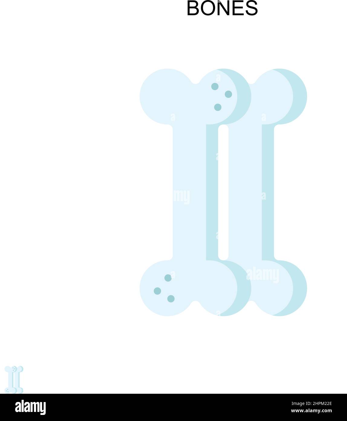 Bones Simple vector icon. Illustration symbol design template for web ...