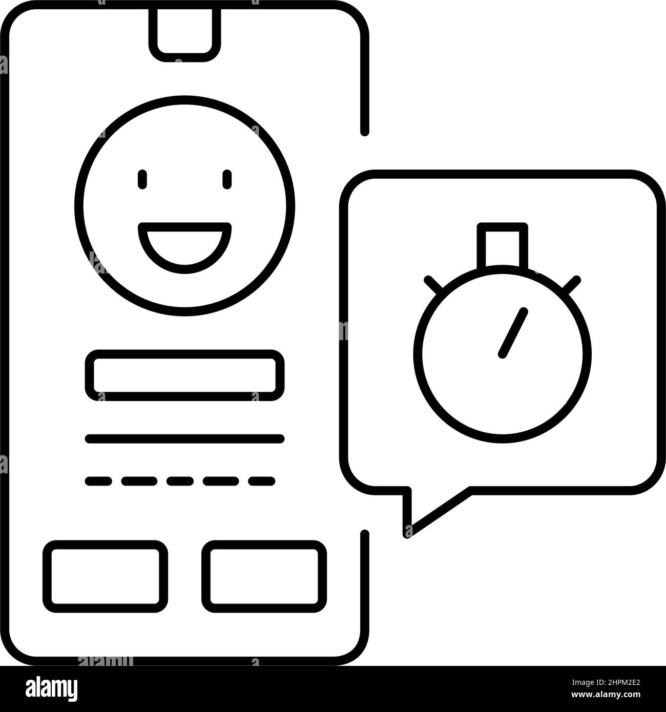 emoji offer ephemeral line icon vector illustration Stock Vector Image ...