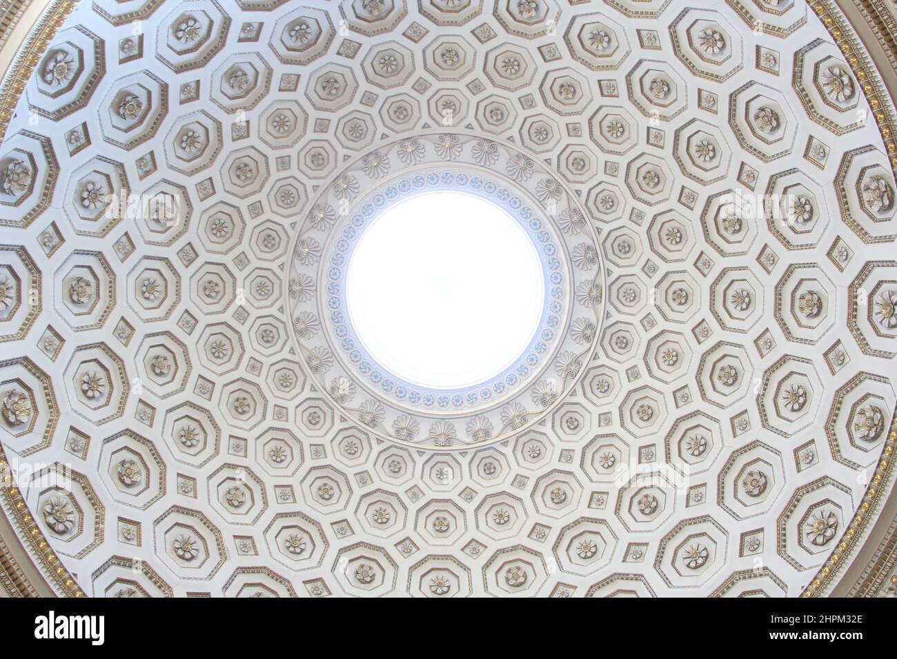perspective up shot of dome roof with stylish architecture Stock Photo ...