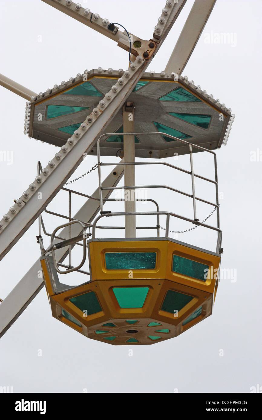A Single Carriage on a Fun Fair Ferris Big Wheel Stock Photo - Alamy