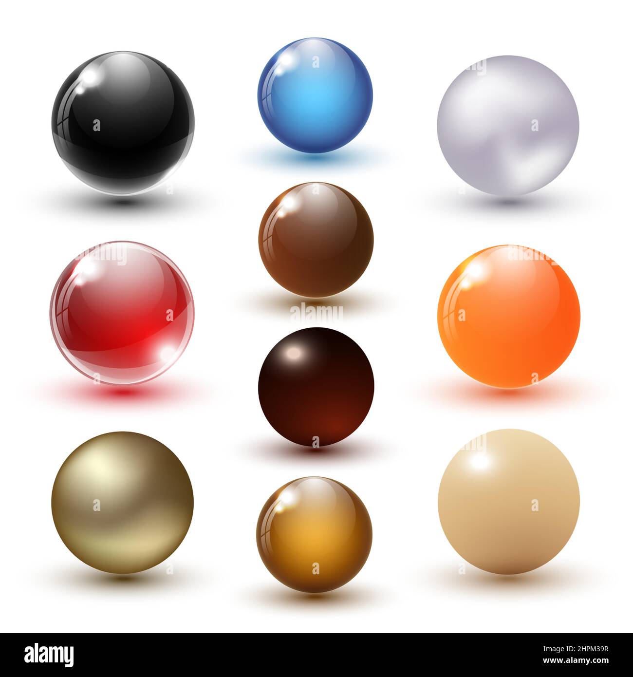 Colorful balls on white background. Vector illustration Stock Vector ...