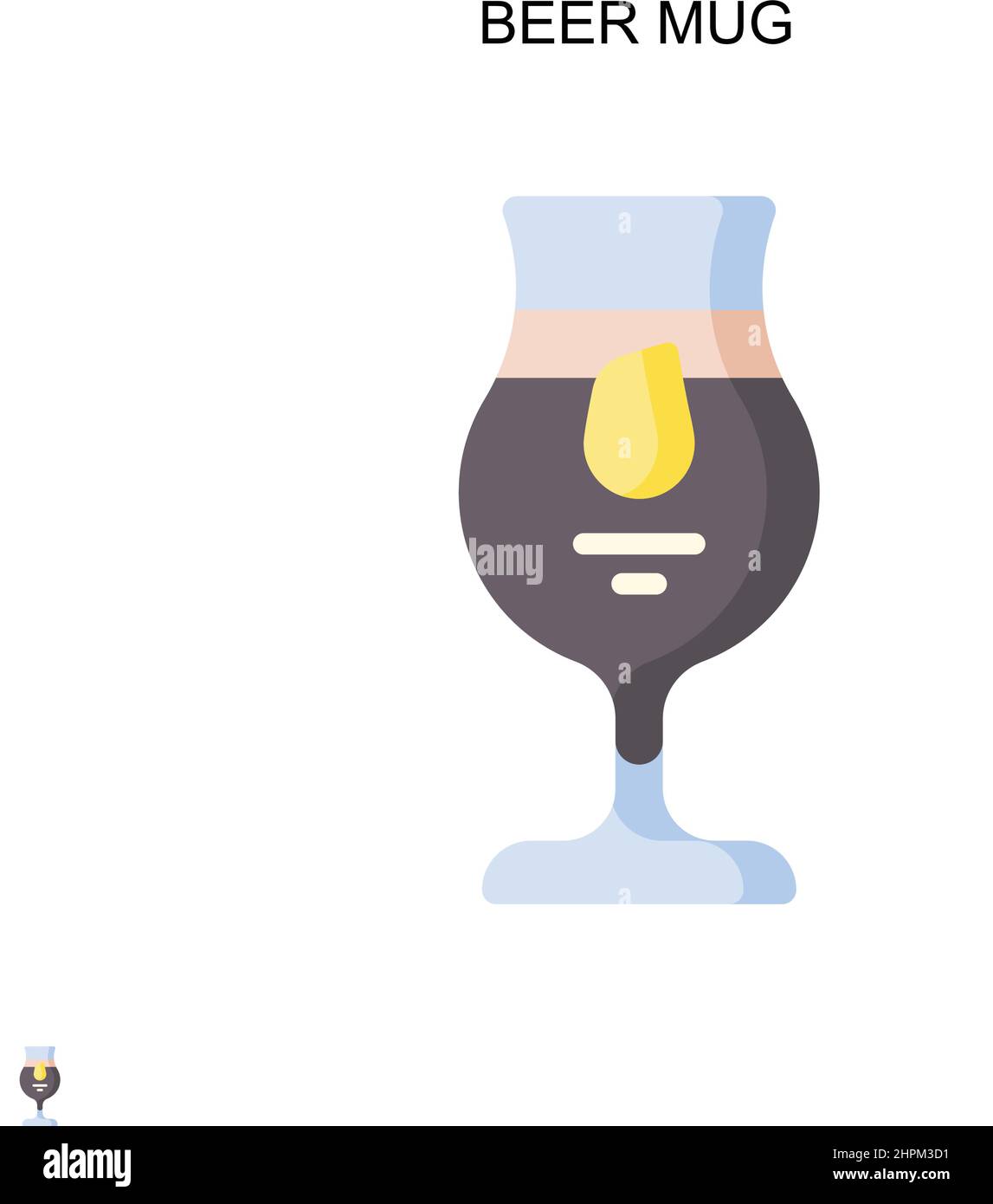 Beer mug Simple vector icon. Illustration symbol design template for ...