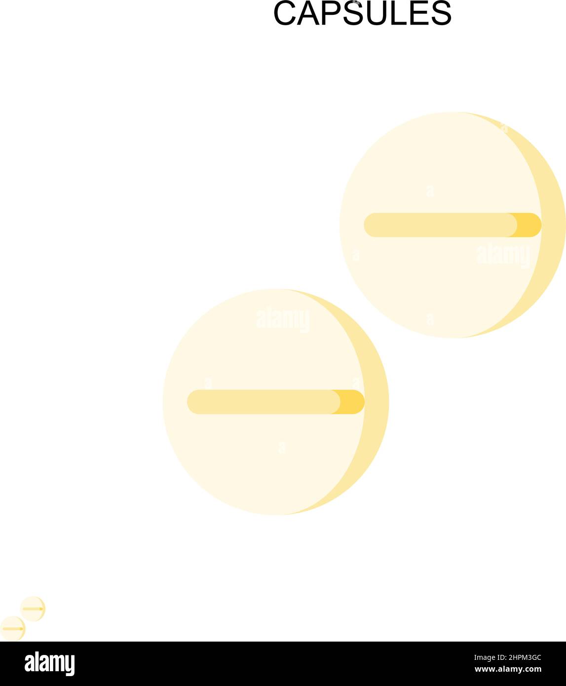 Capsules Simple vector icon. Illustration symbol design template for ...