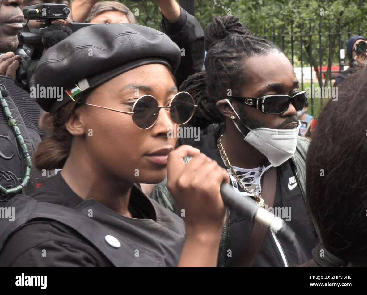 File video grab dated 30/08/2020 of activist Sasha Johnson. The Old ...