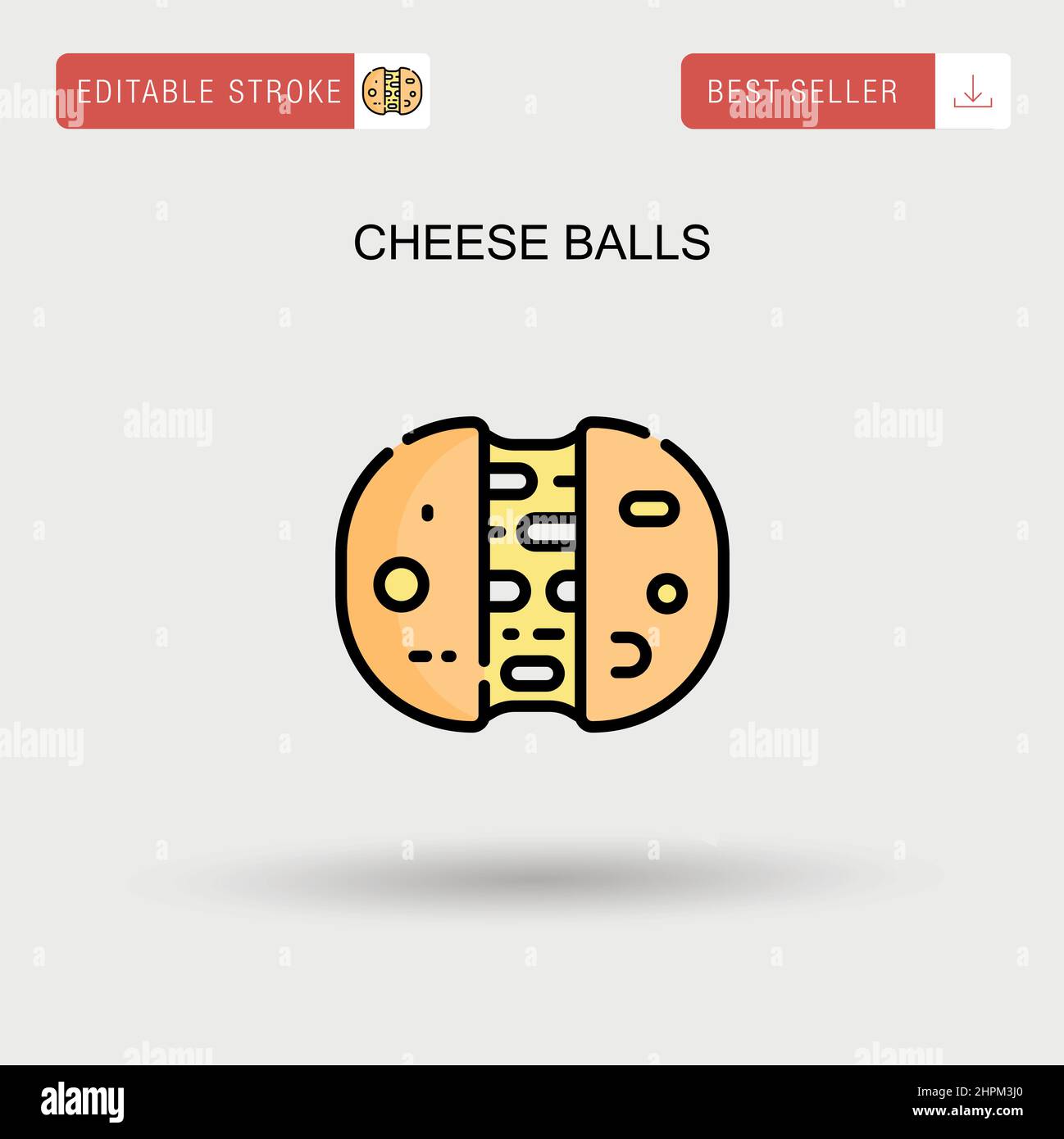 Cheese balls Simple vector icon Stock Vector Image & Art - Alamy