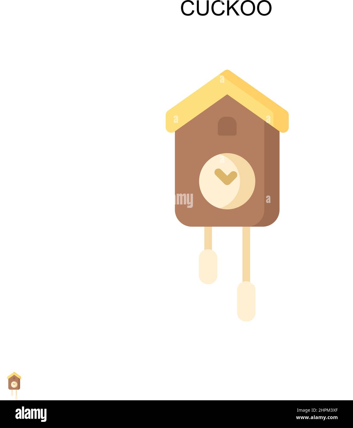 Cuckoo Simple vector icon. Illustration symbol design template for web ...