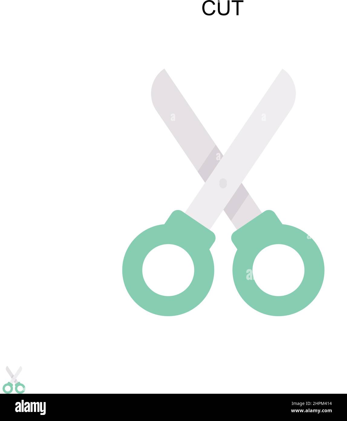 Cut Simple vector icon. Illustration symbol design template for web ...