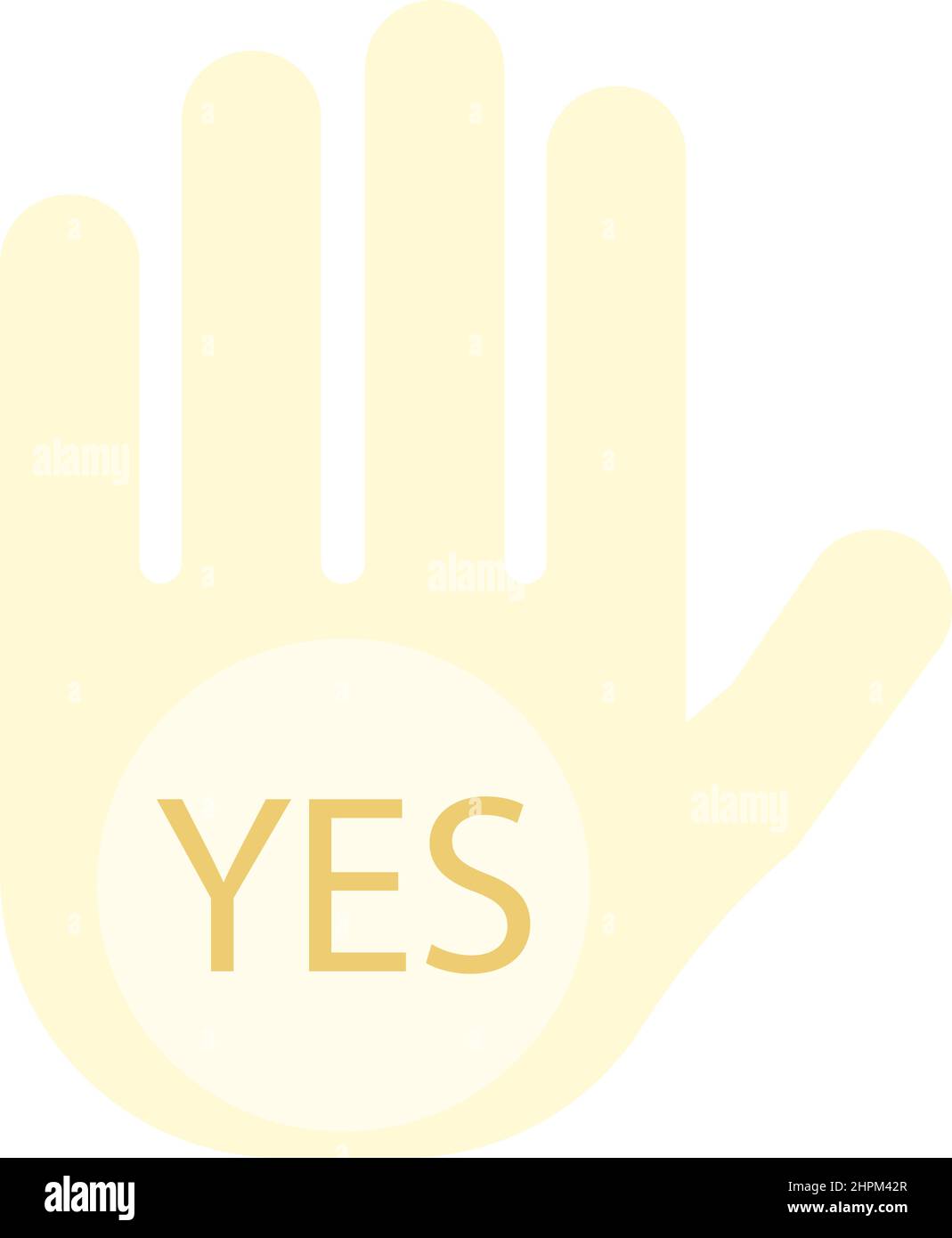 Yes on hand icon logo vector okay signal Stock Vector Image & Art - Alamy
