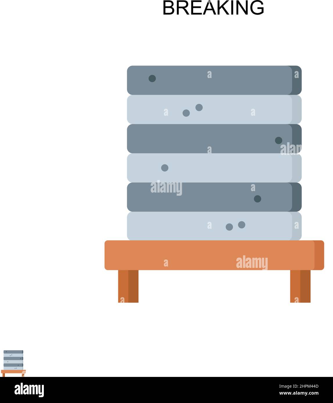 Breaking Simple vector icon. Illustration symbol design template for ...