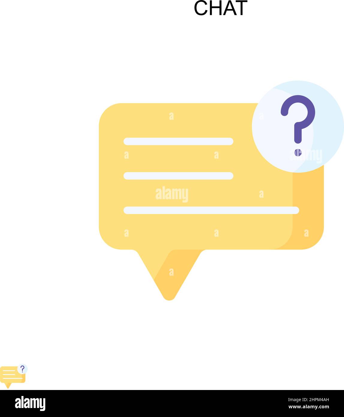 Chat Simple vector icon. Illustration symbol design template for web ...