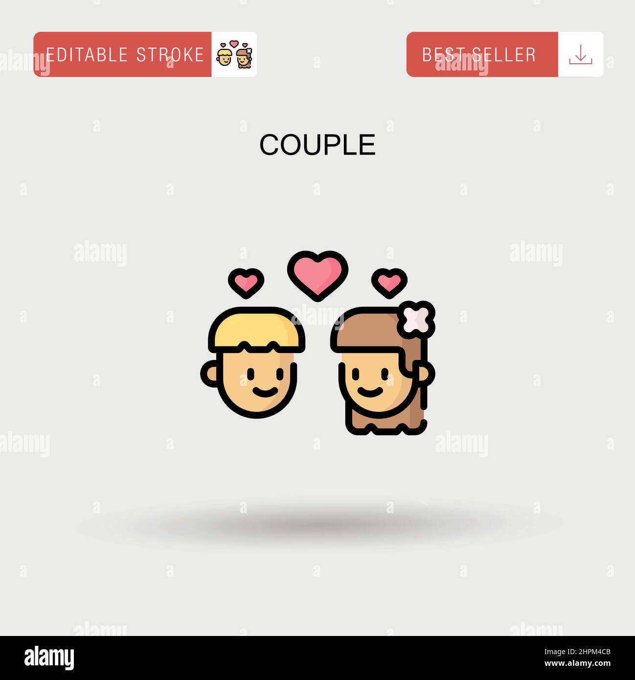 Couple Simple vector icon Stock Vector Image & Art - Alamy