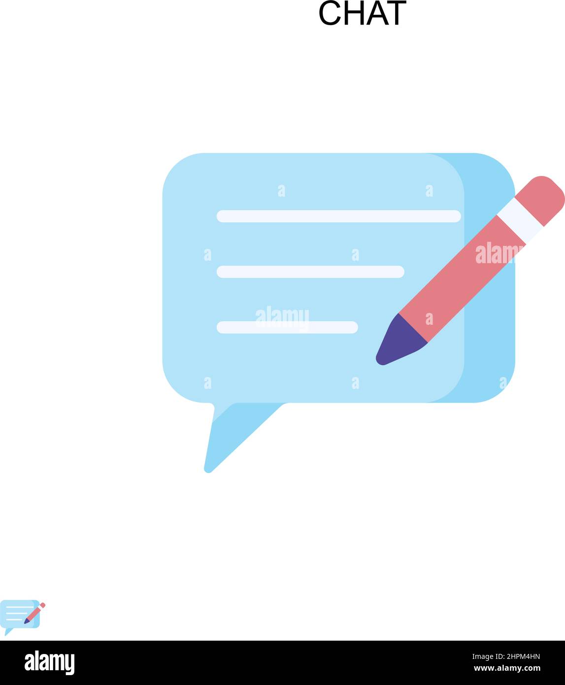 Chat Simple vector icon. Illustration symbol design template for web ...