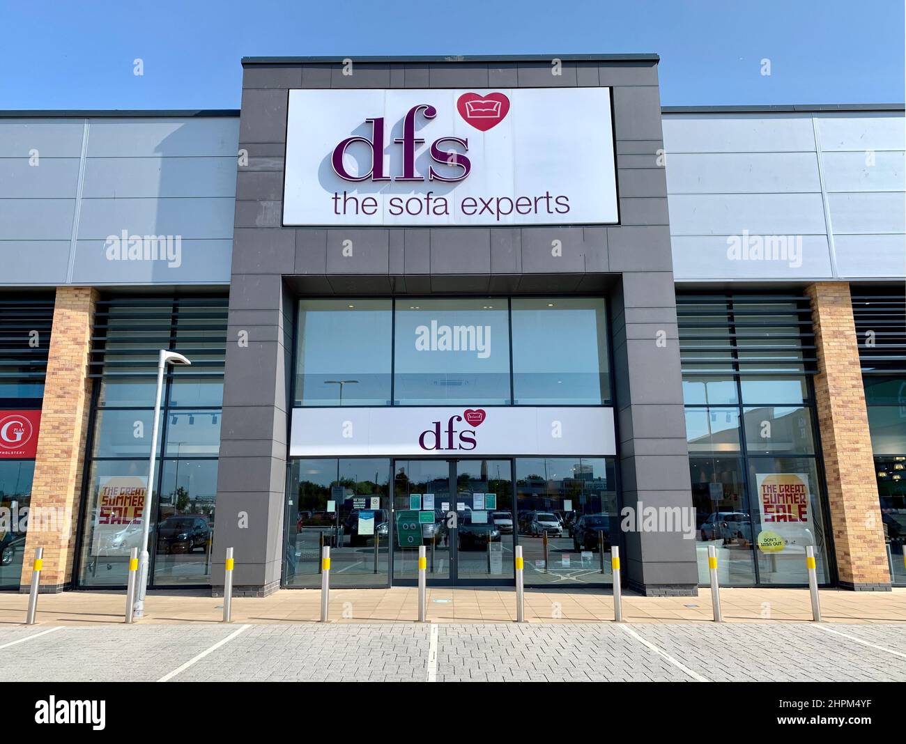The storefront of dfs, the sofa experts, at Clock Tower Retail Park ...