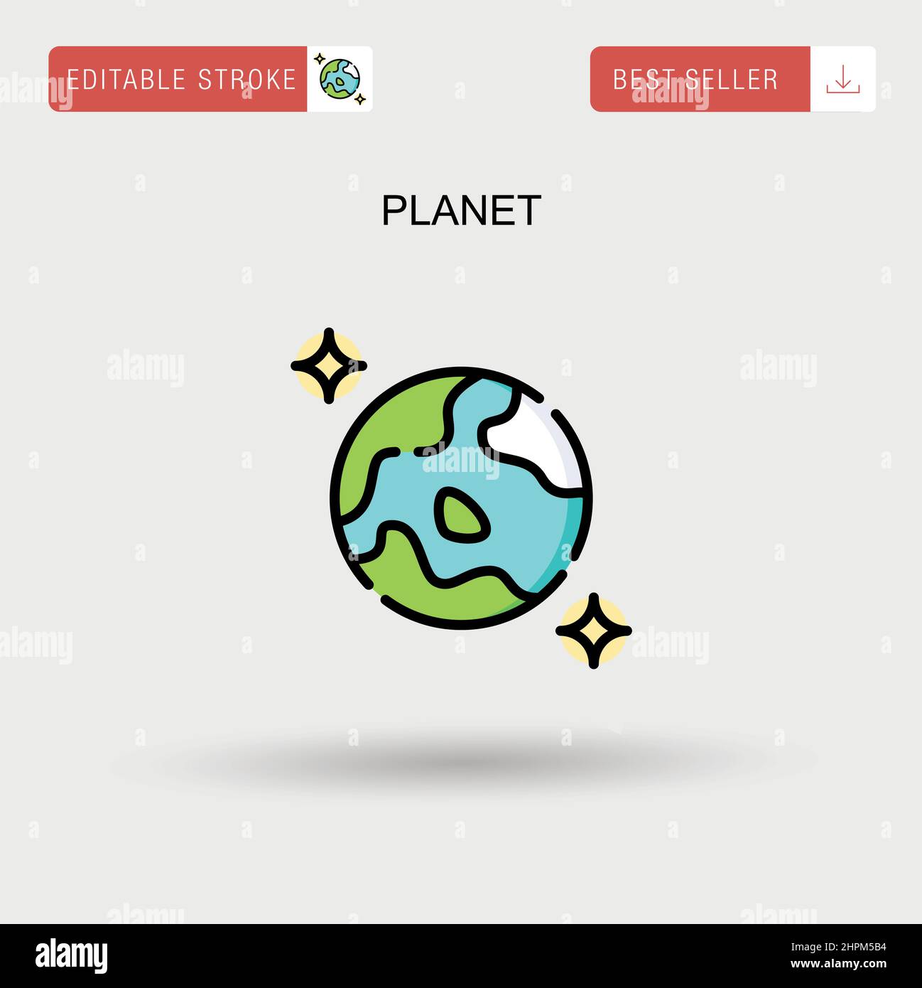 Planet Simple vector icon Stock Vector Image & Art - Alamy