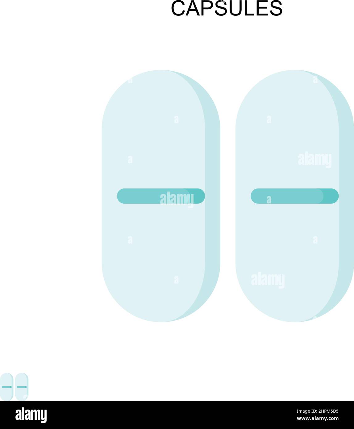 Capsules Simple vector icon. Illustration symbol design template for ...