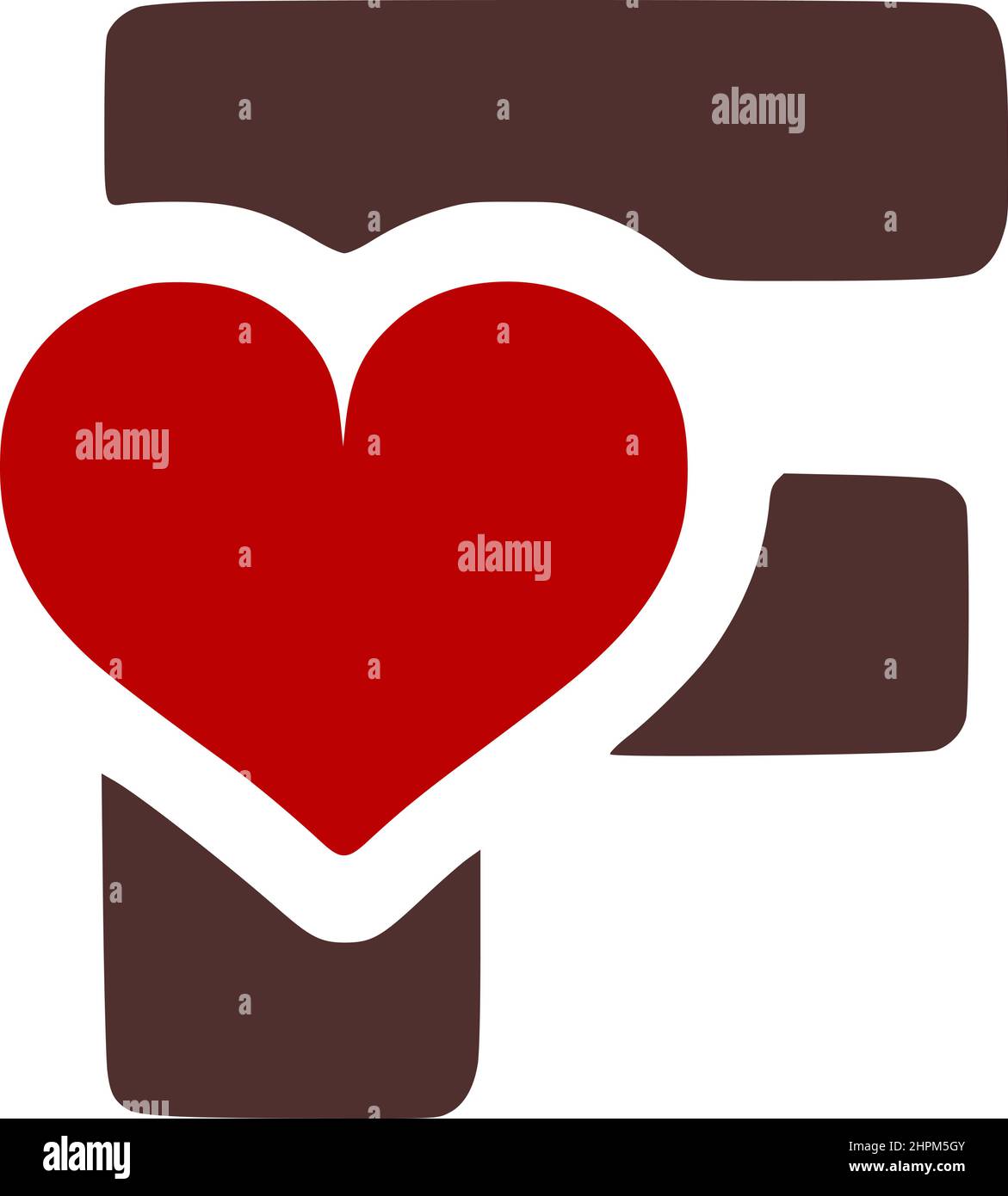 Letter f with heart symbol doodle icon Stock Vector Image & Art - Alamy