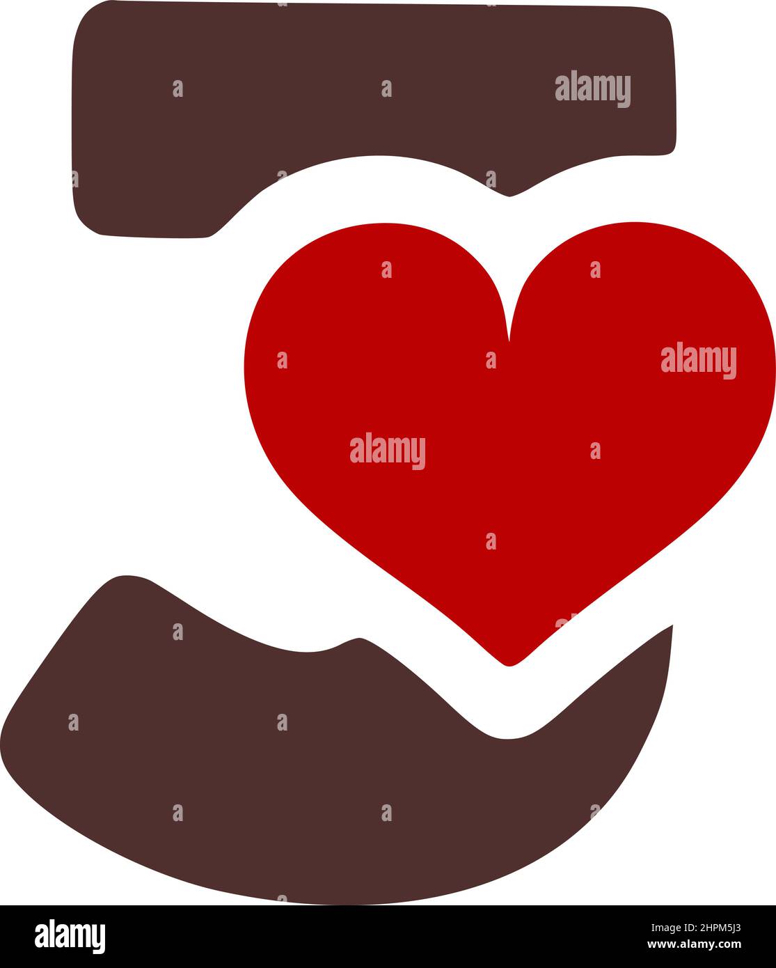 Letter j with heart symbol doodle icon Stock Vector Image & Art - Alamy