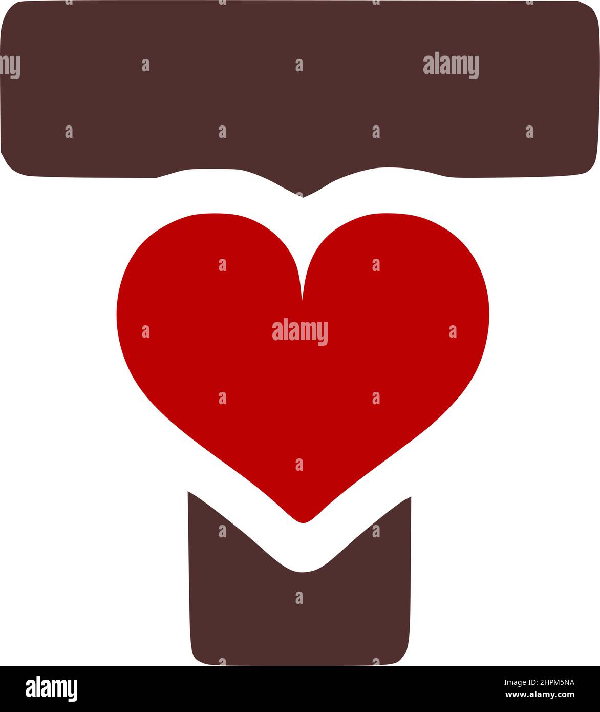 Letter t with heart symbol doodle icon Stock Vector Image & Art - Alamy