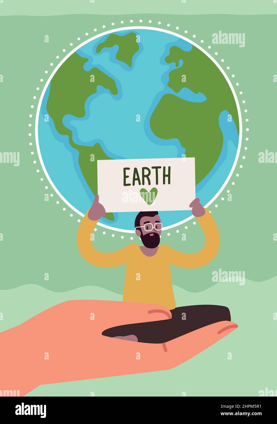 activist man with campaign poster Stock Vector Image & Art - Alamy