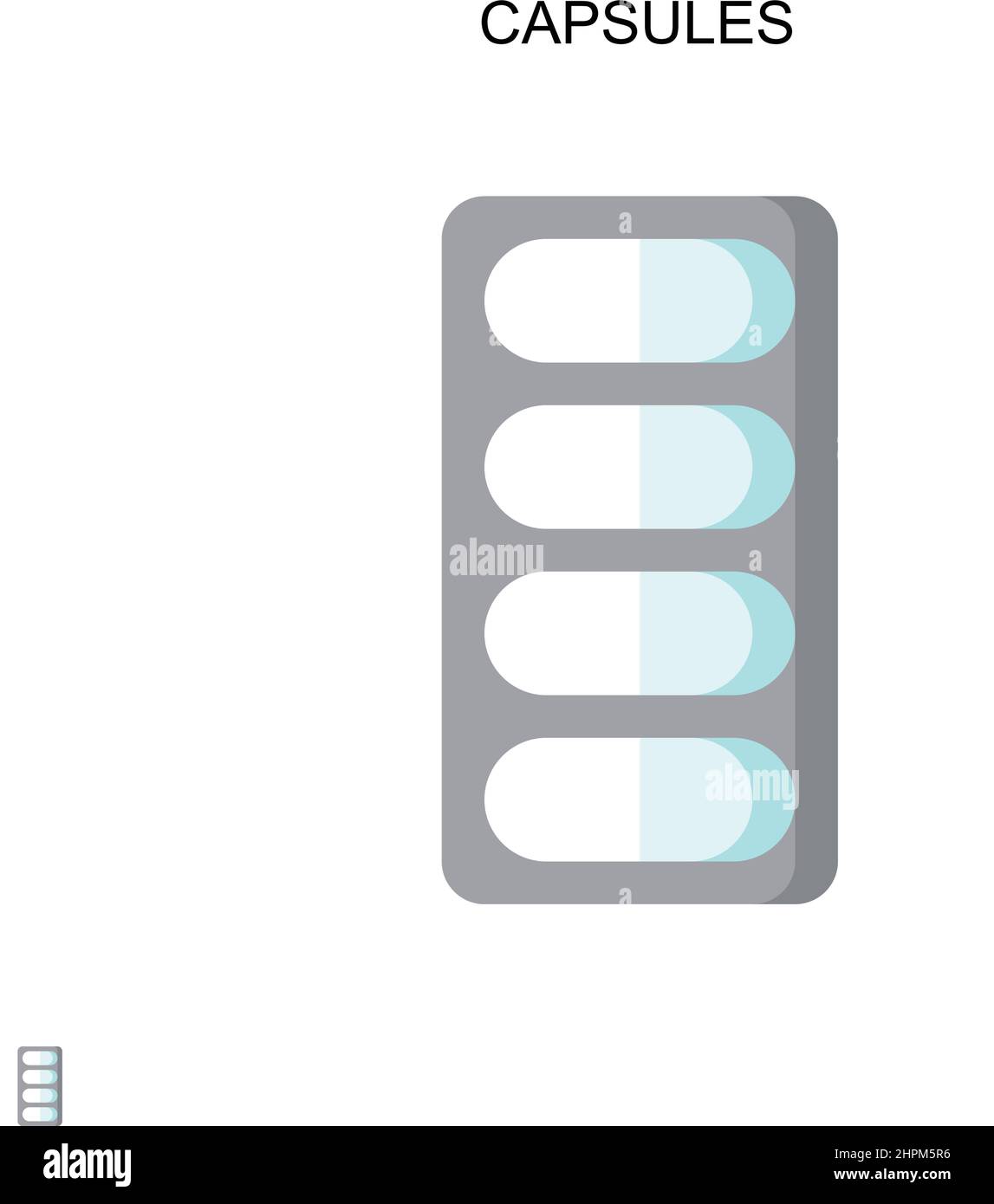 Capsules Simple vector icon. Illustration symbol design template for ...