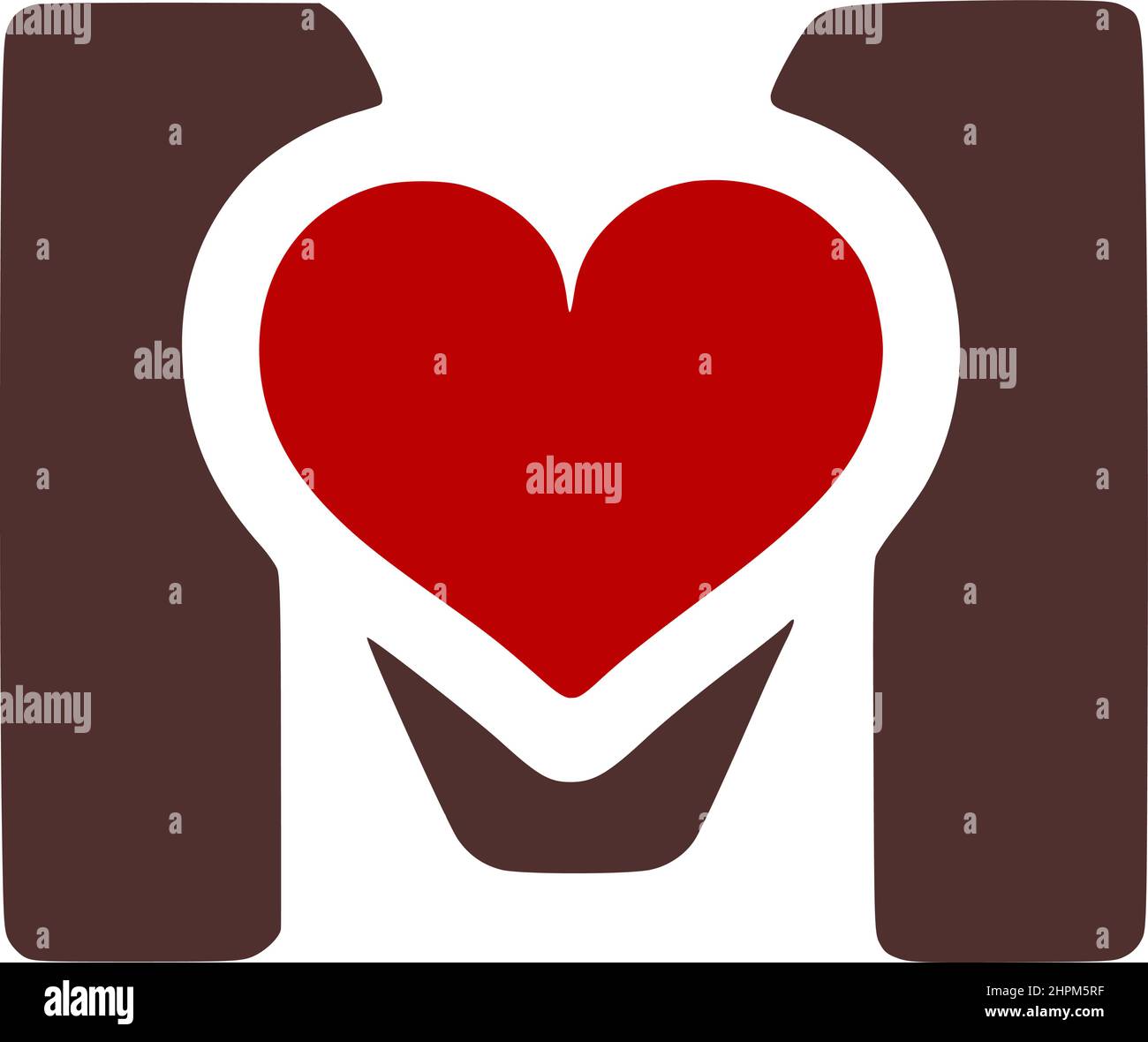 Letter m with heart symbol doodle icon Stock Vector Image & Art - Alamy