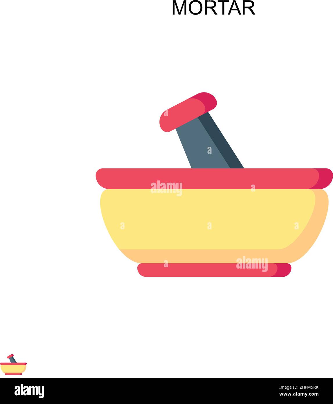 Mortar Simple vector icon. Illustration symbol design template for web ...