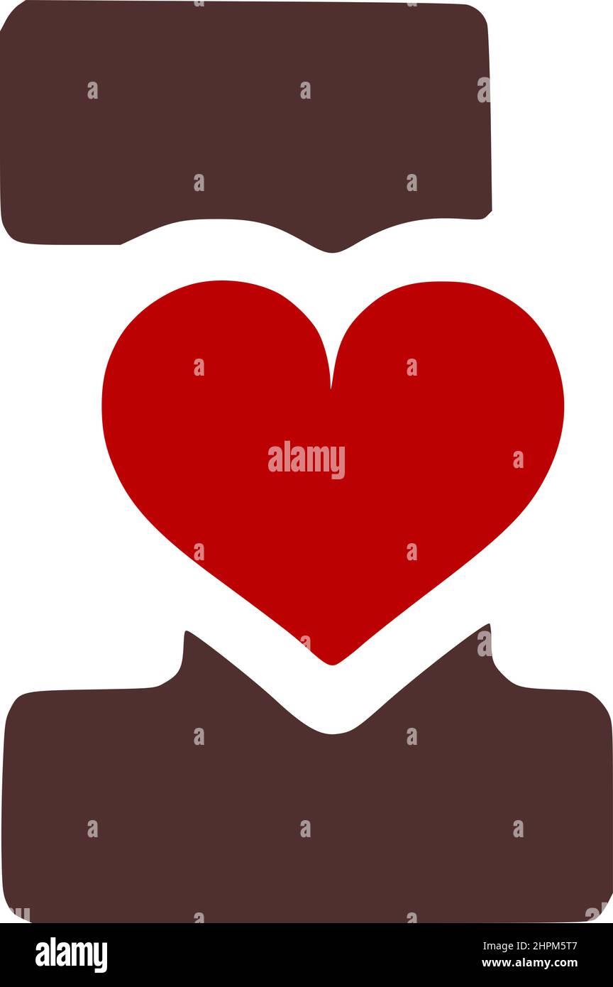 Number 1 with heart symbol doodle icon on white background Stock Vector ...