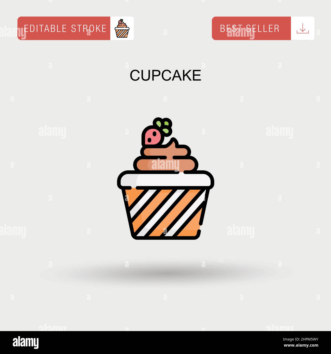 Birthday cupcake icon hi-res stock photography and images - Alamy