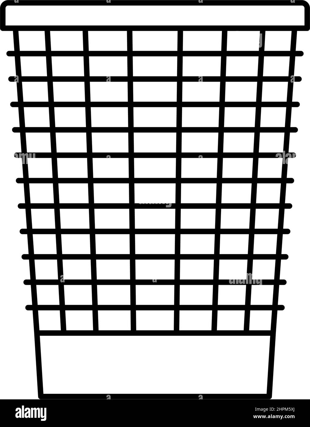 mesh wastebasket trash line icon vector illustration Stock Vector Image ...