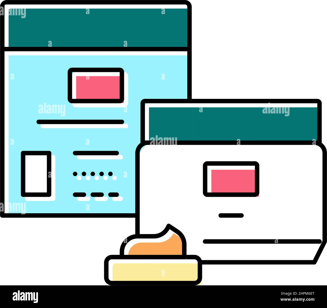 cream container color icon vector illustration Stock Vector Image & Art ...