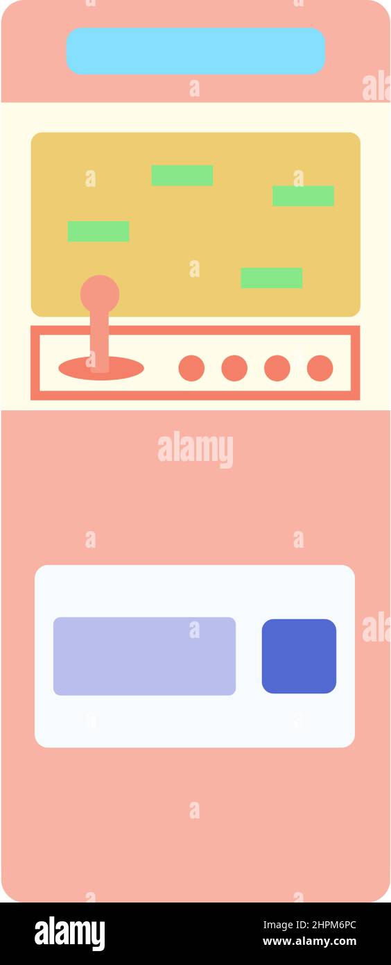 Game machine flat vector icon on white background Stock Vector Image ...