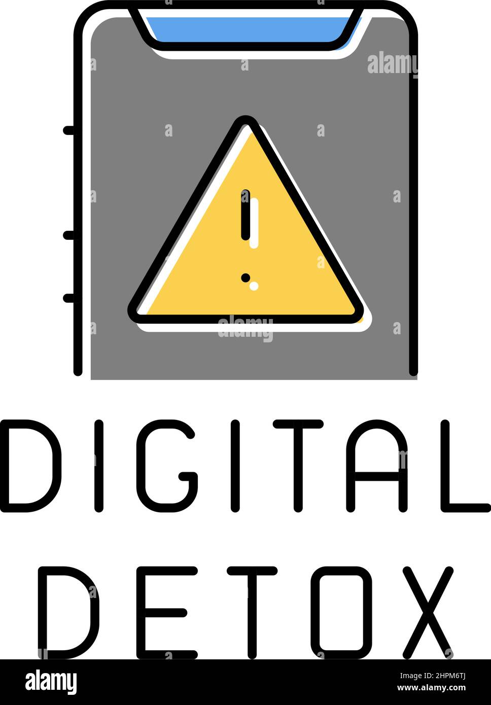 digital detox color icon vector illustration Stock Vector Image & Art ...