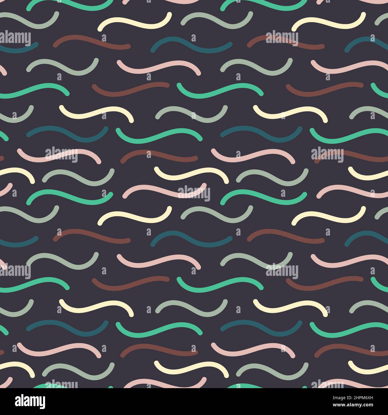 Elegant modern abstract vibrant wave vector seamless wavy striped ...