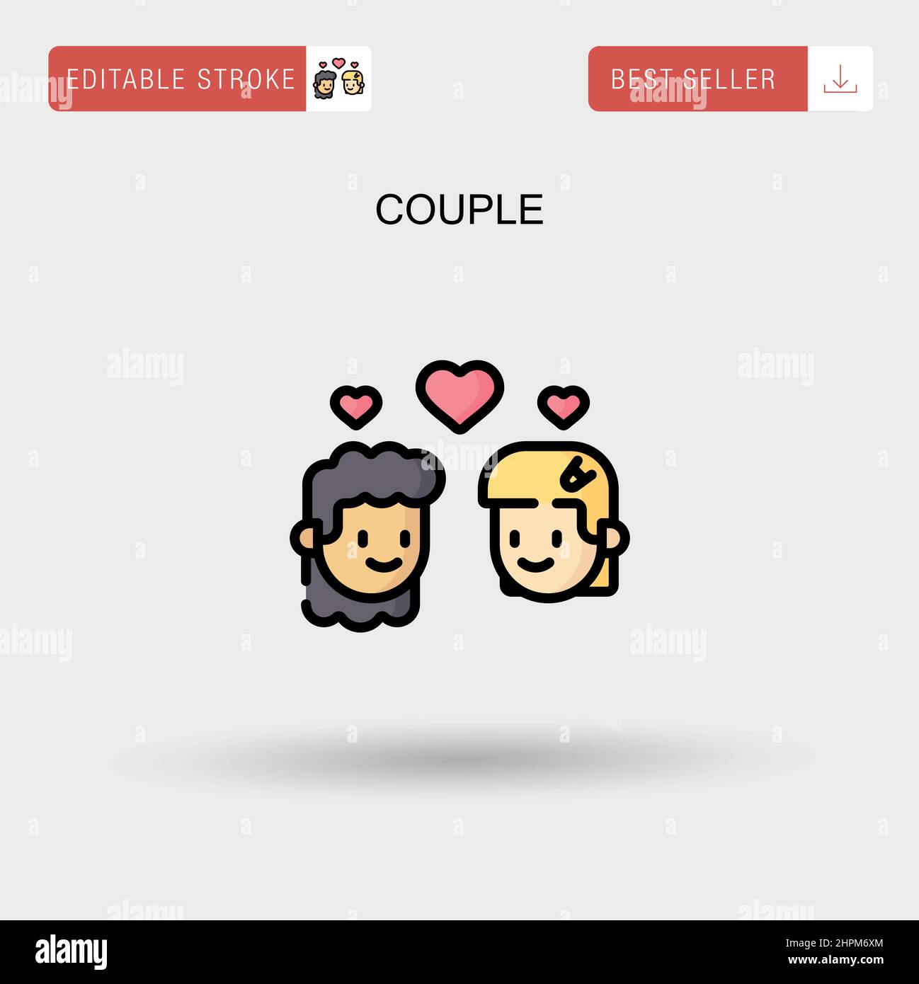 Couple Simple vector icon Stock Vector Image & Art - Alamy