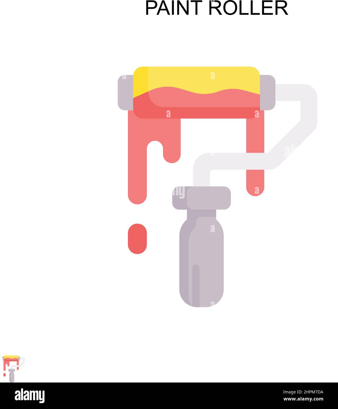 Paint roller Simple vector icon. Illustration symbol design template ...