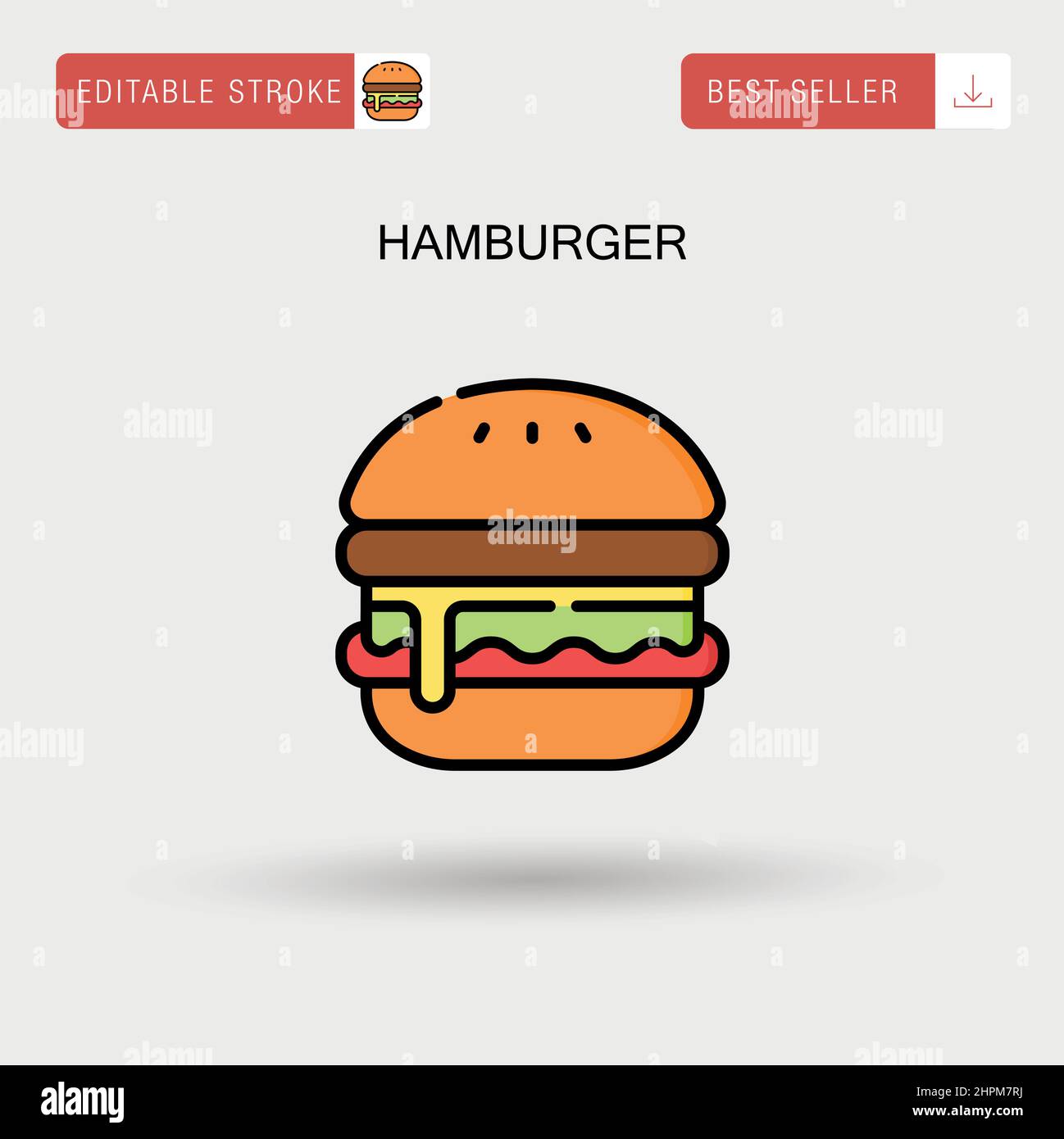 Hamburger icon delicious barbecue Stock Vector Images - Alamy