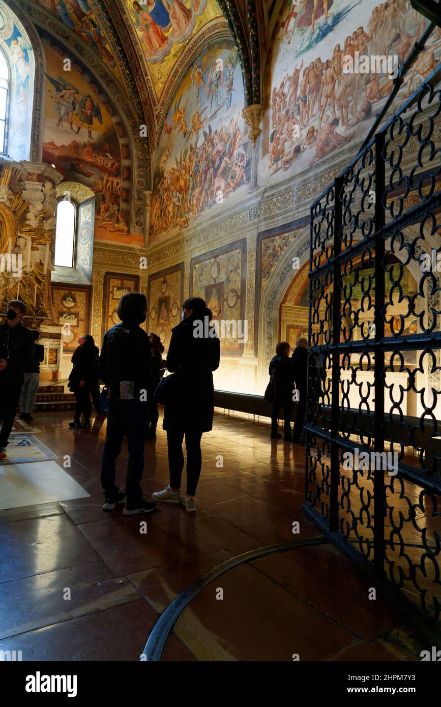 The Chapel of San Brizio, frescoed mainly by Luca Signorelli and ...
