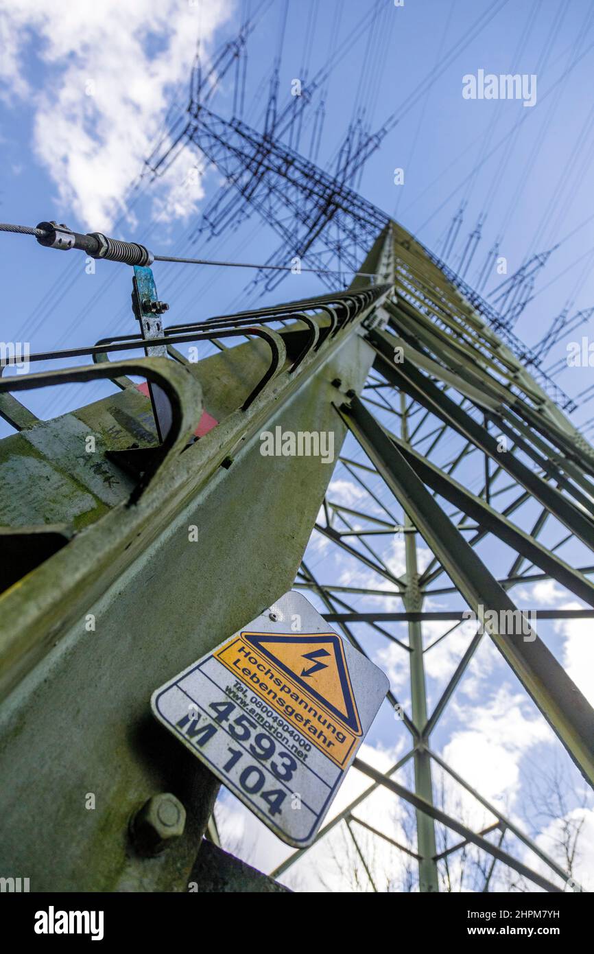 High voltage transmission tower warning hi-res stock photography and ...
