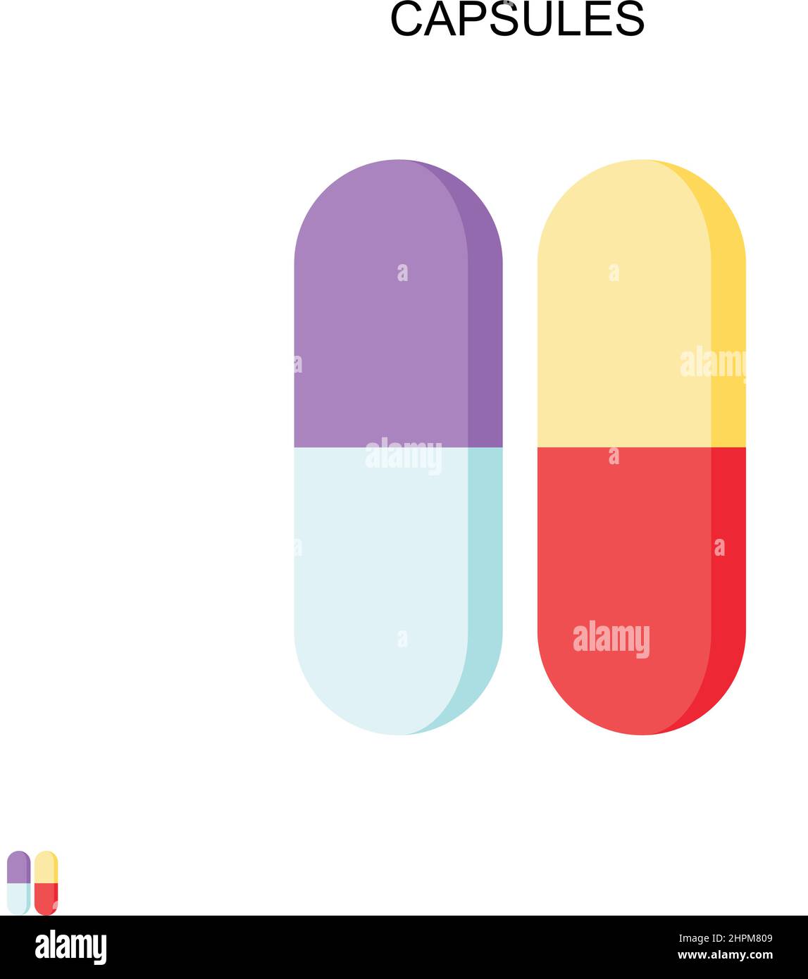 Capsules Simple vector icon. Illustration symbol design template for ...