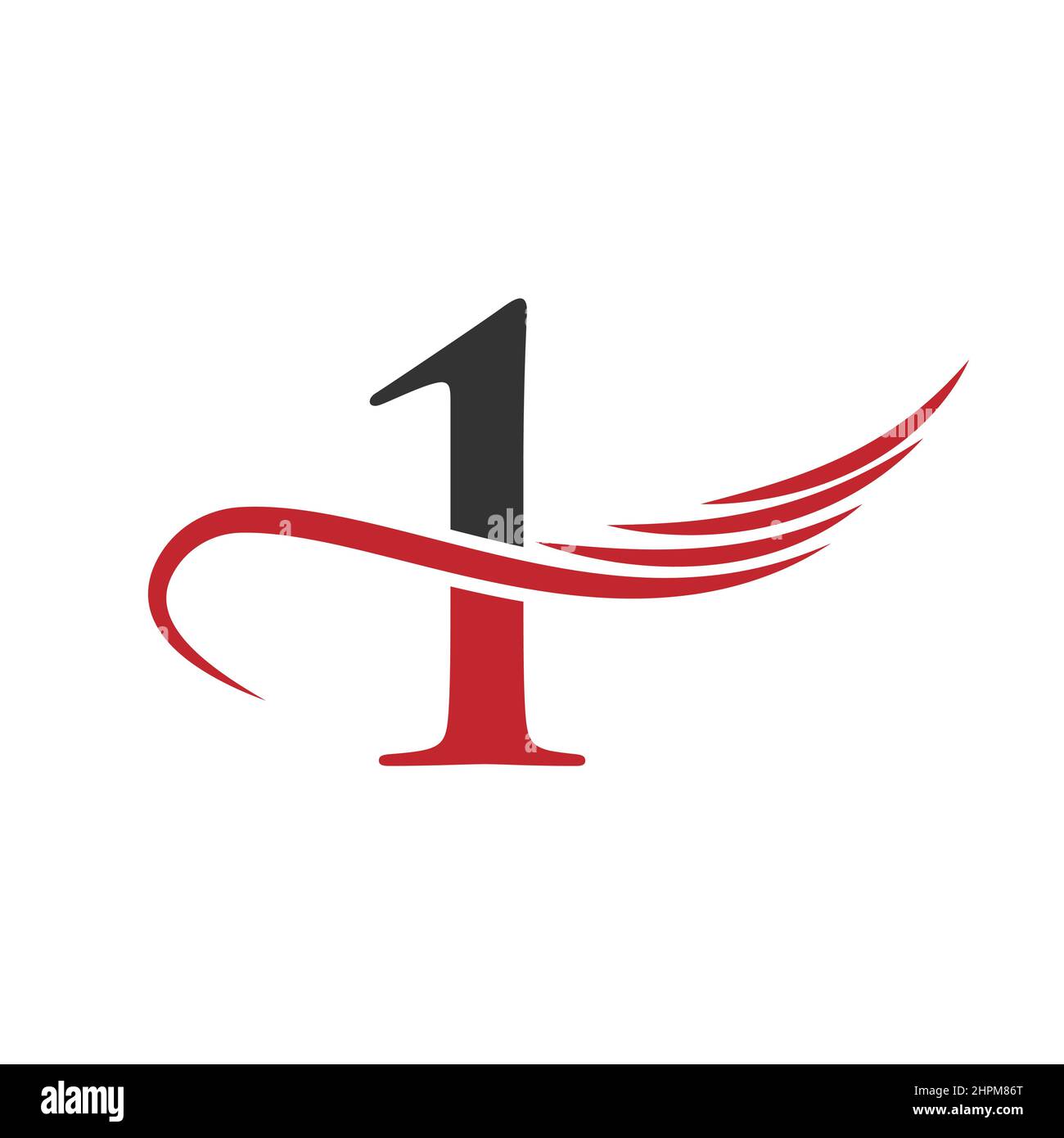 Letter 1 Logo Design Business Sign. Unique Logo Design 1 Letter ...