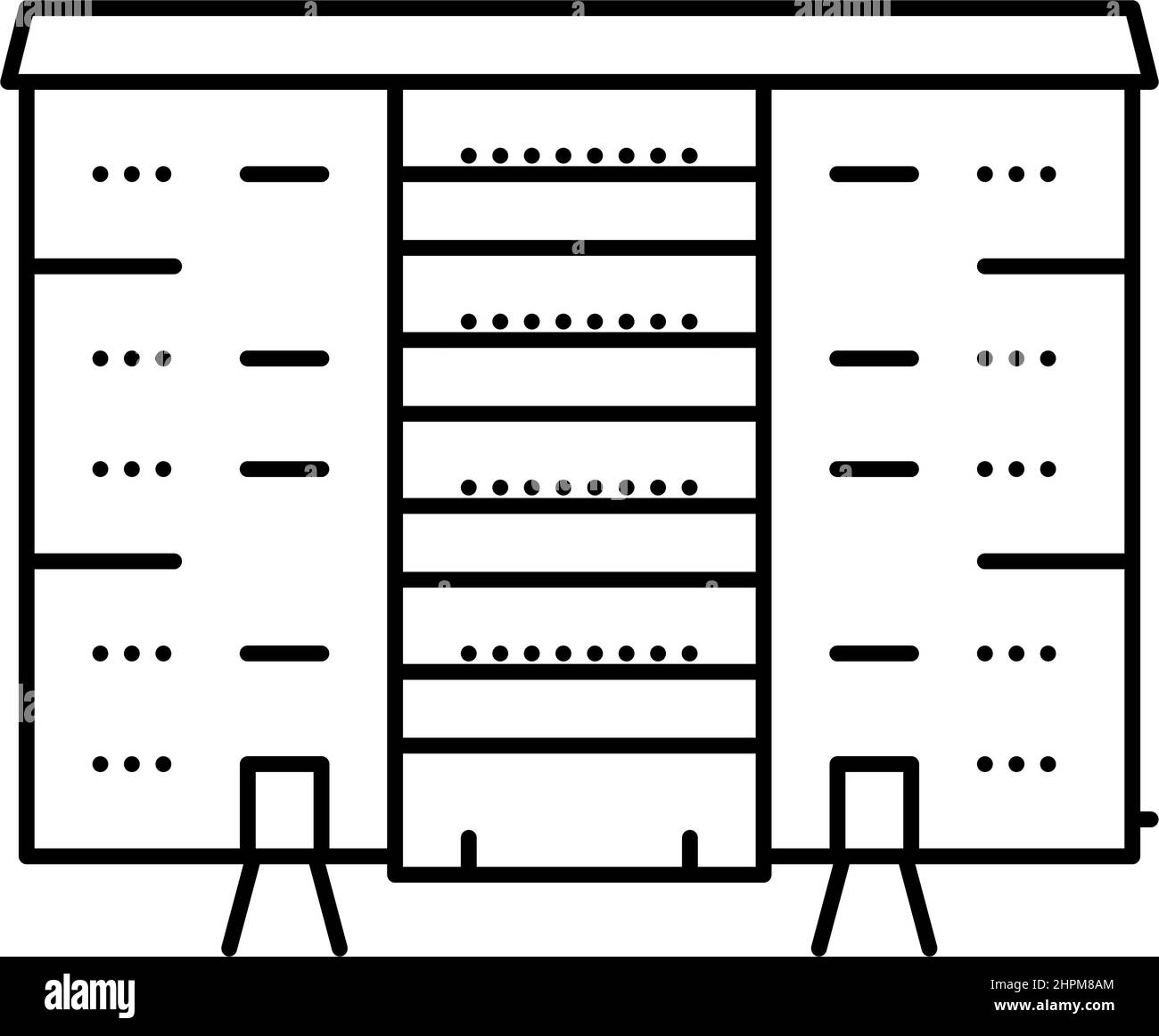 cooperative house line icon vector illustration Stock Vector Image ...