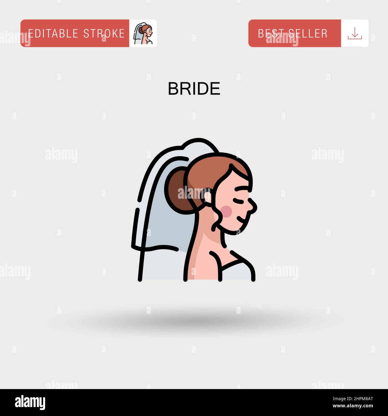 Beautiful young bride Stock Vector Images - Alamy