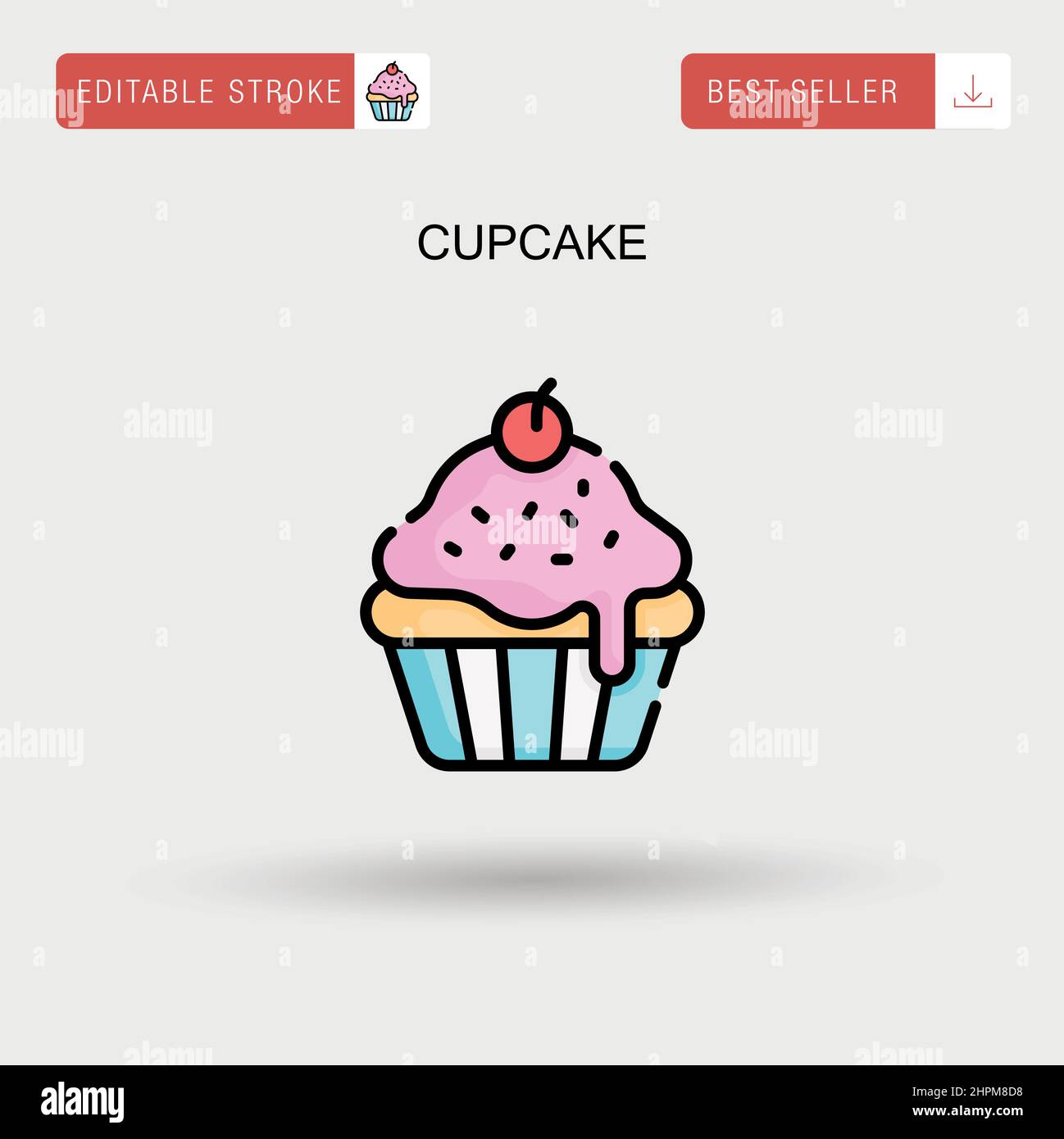 Pink blue cupcakes Stock Vector Images - Alamy