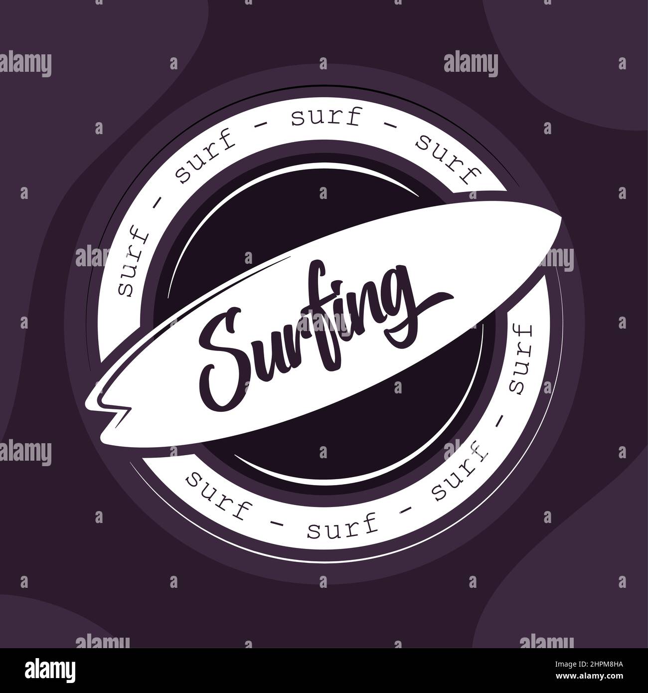 surfing label design Stock Vector Image & Art - Alamy