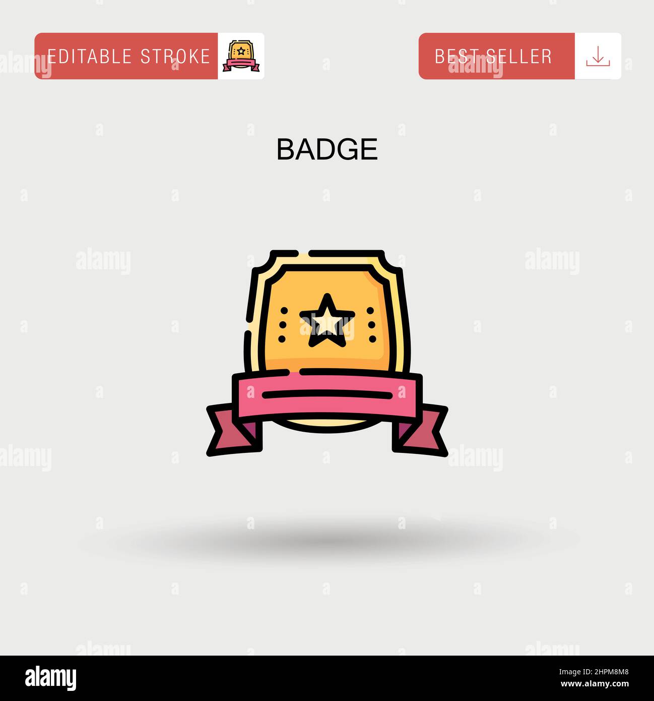 Certified icon badge ribbon hi-res stock photography and images - Alamy