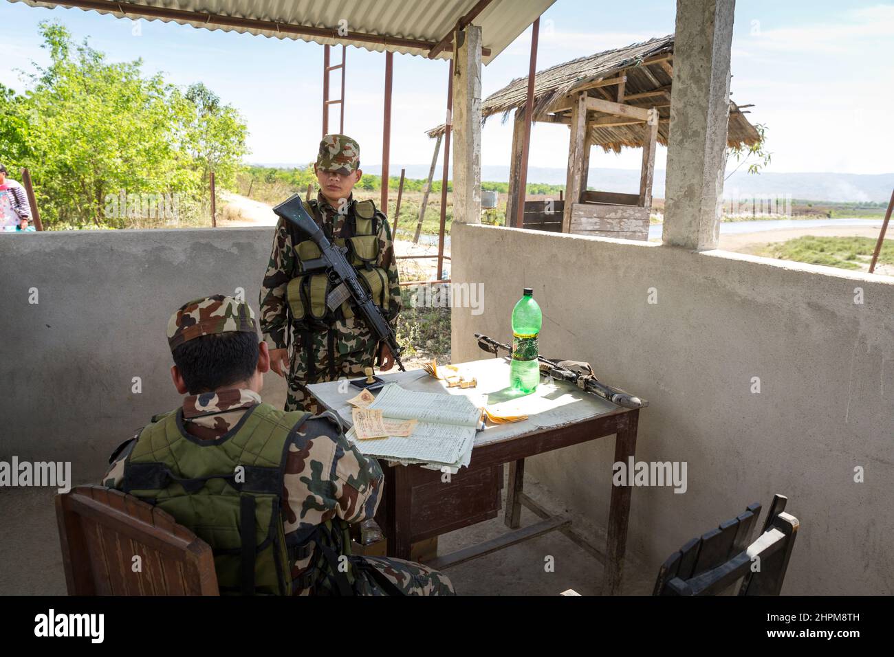 Park ranger of the anti-poaching project Chitwan National Park Nepal ...