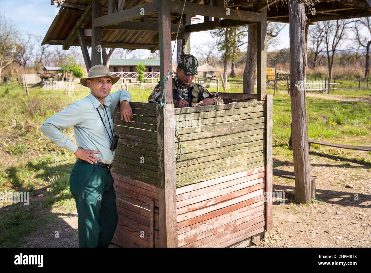 Park ranger of the anti-poaching project Chitwan National Park Nepal ...