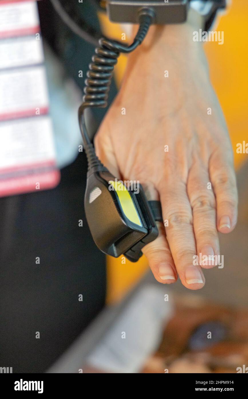 Finger Mounted Ring Barcode Scanner Fast Work Portable Device ...