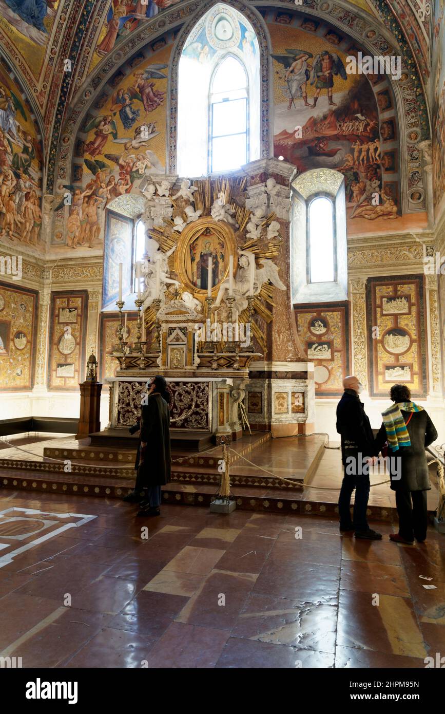 The Chapel of San Brizio, frescoed mainly by Luca Signorelli and ...