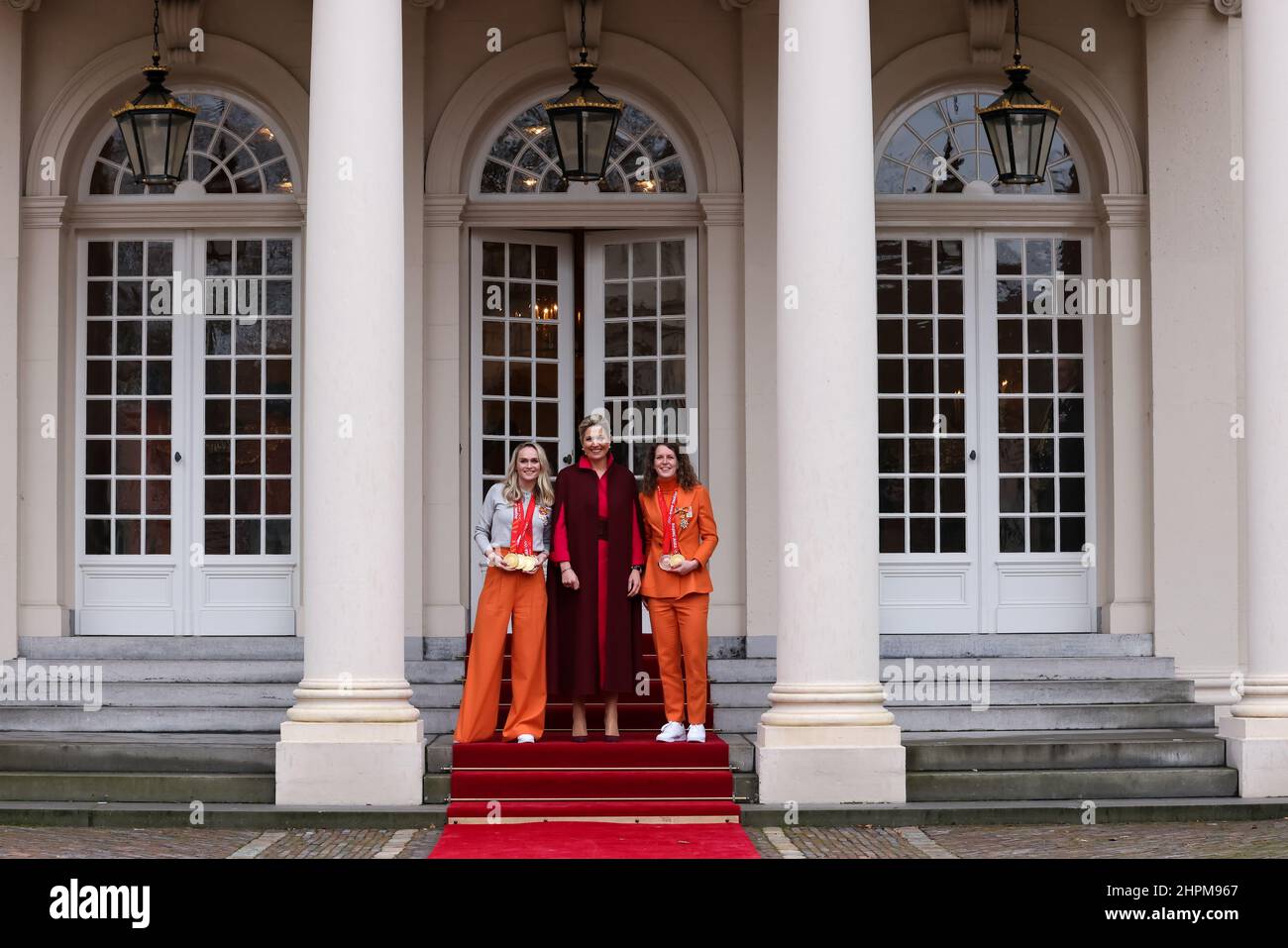 DEN HAAG, NETHERLANDS - FEBRUARY 22: Irene Schouten, queen Maxima and ...